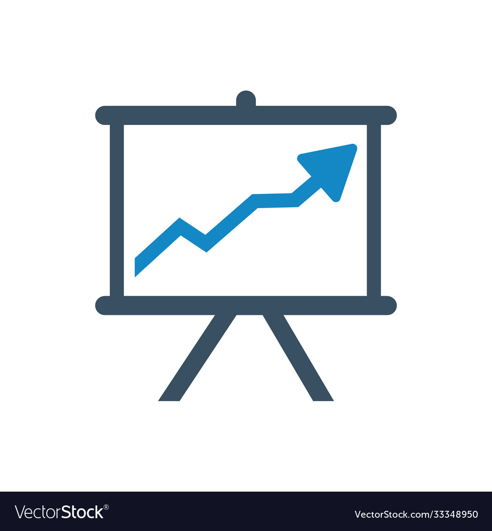 Analytics chart icon Royalty Free Vector Image