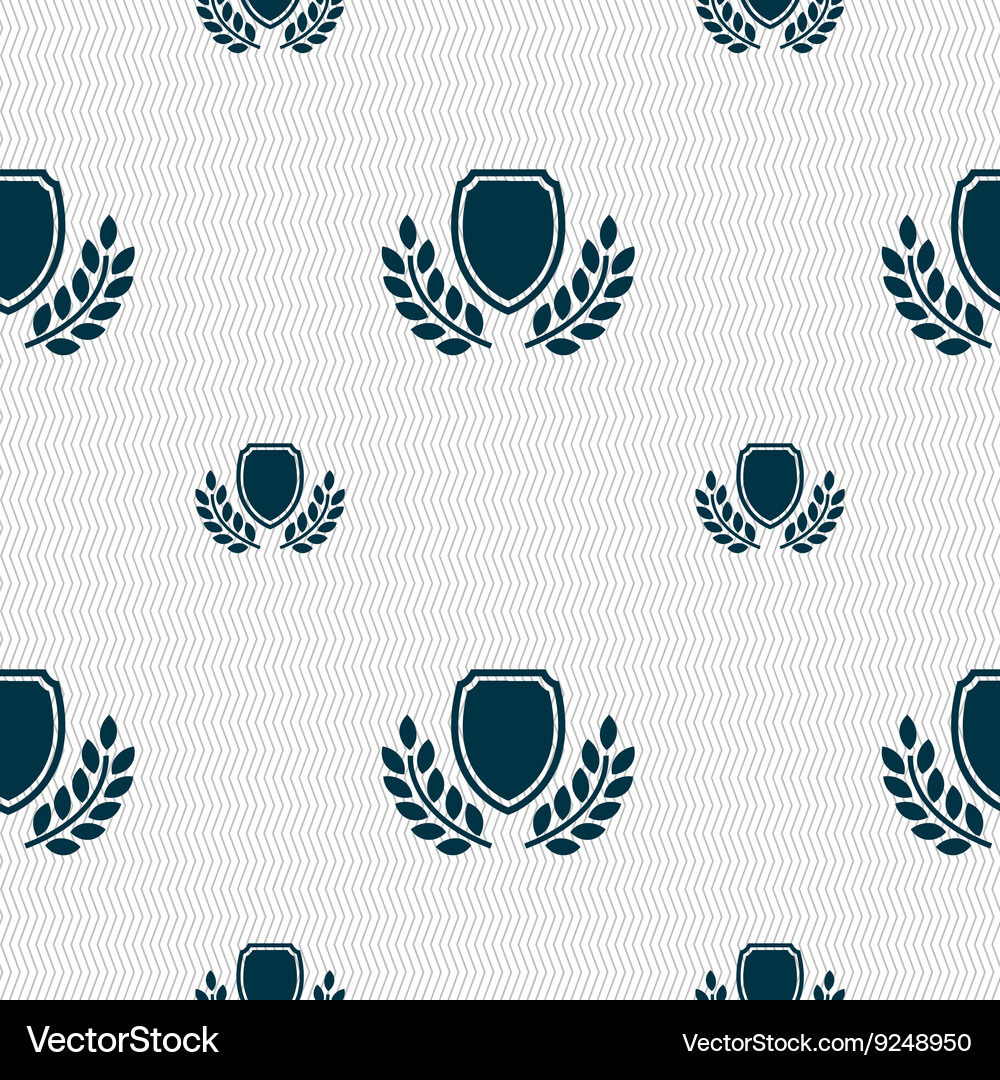 Blank award medal icon sign seamless pattern Vector Image