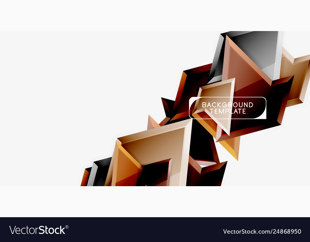 Bright colorful triangular poly 3d composition Vector Image