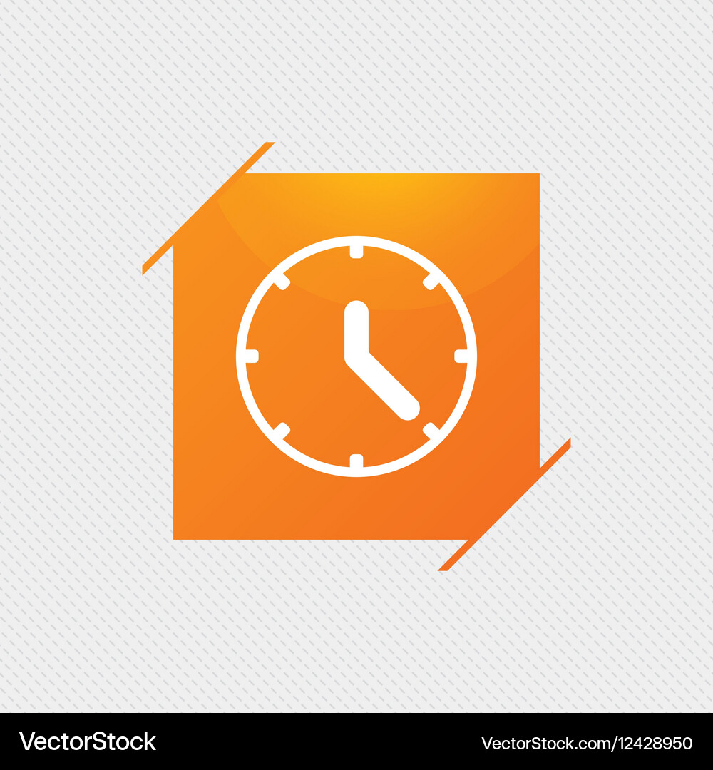 Clock sign icon mechanical symbol Royalty Free Vector Image