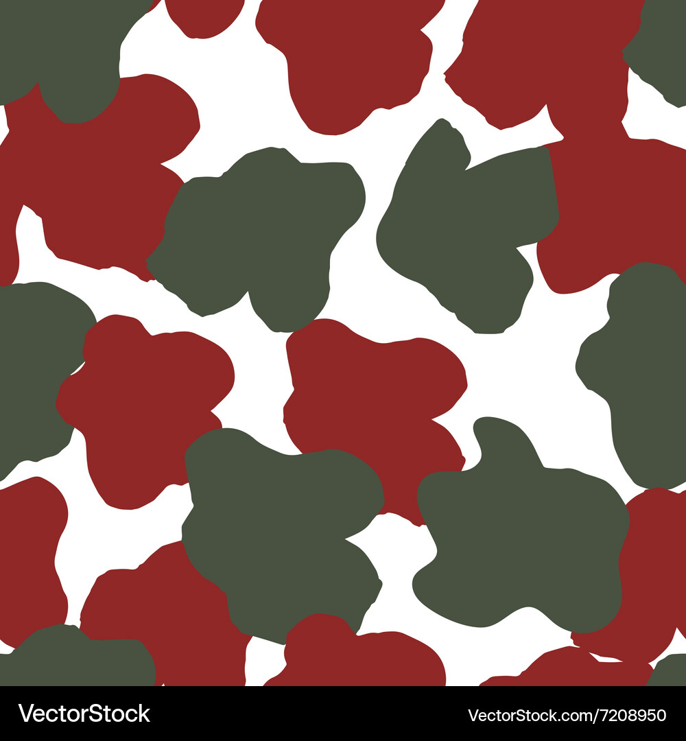 Color flower seamless pattern in military design Vector Image