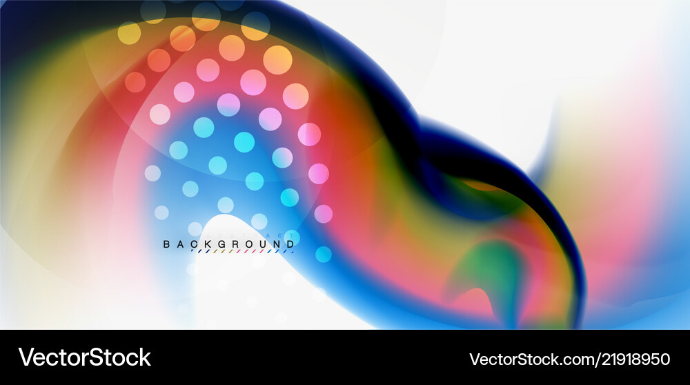 Color flowing wave trendy liquid design template Vector Image