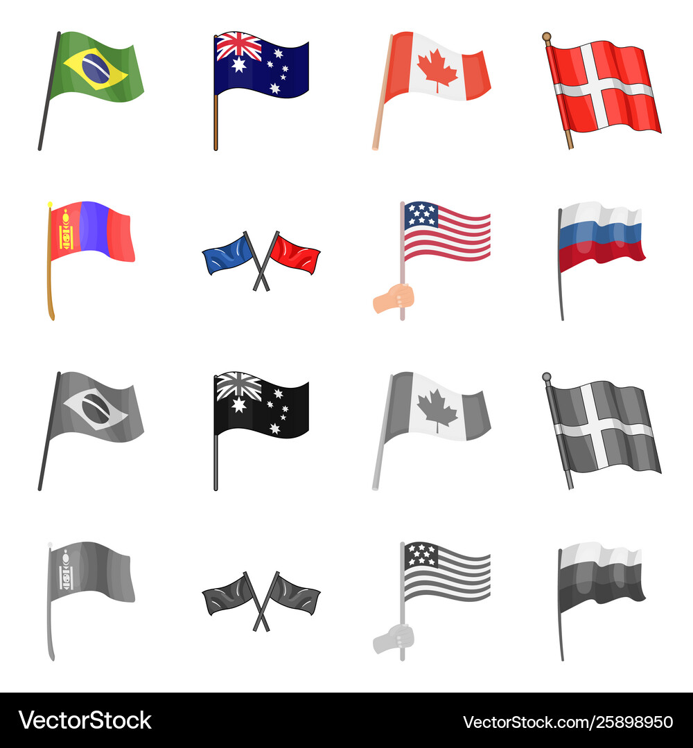 Design world and flag logo collection Royalty Free Vector