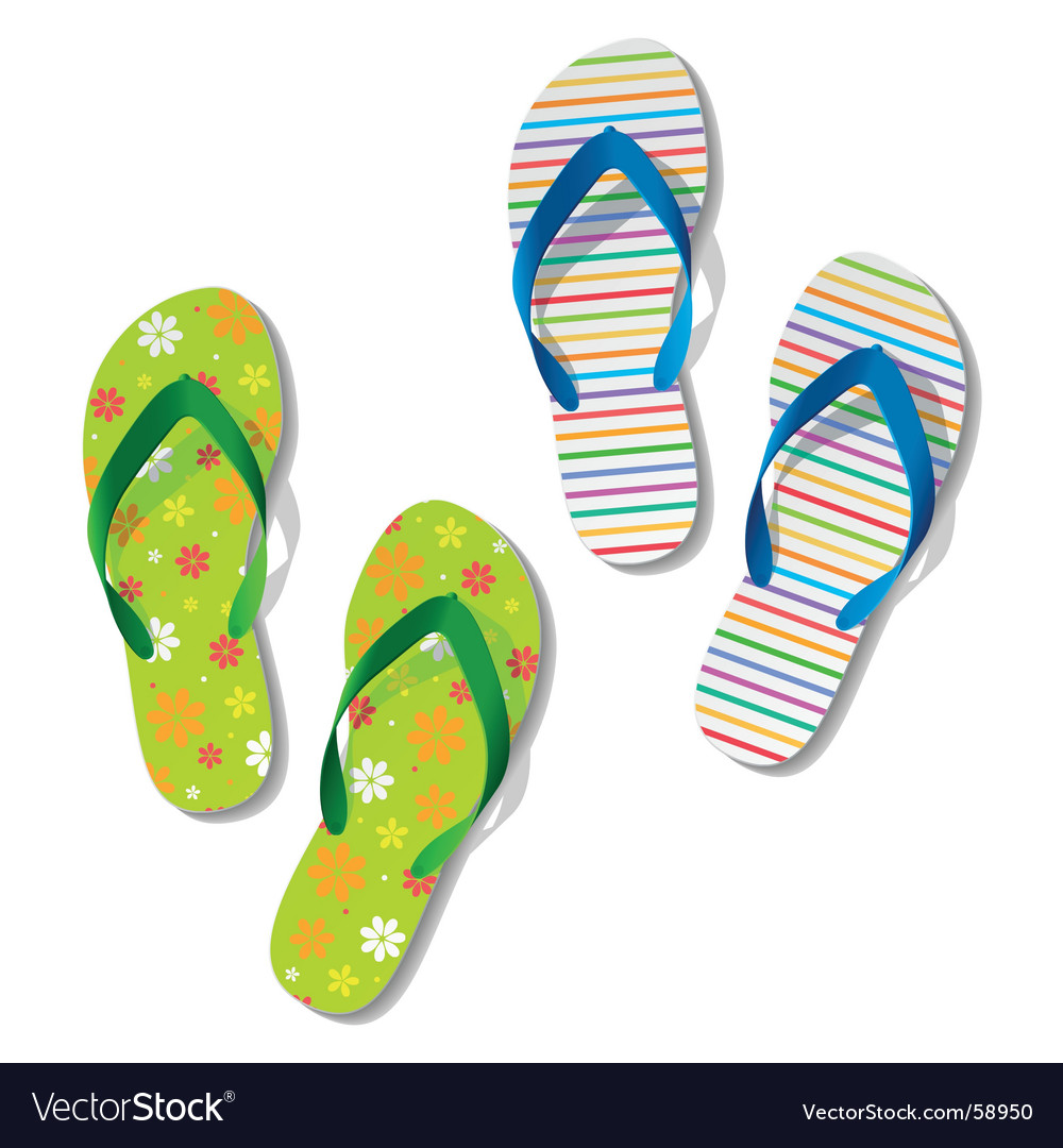 Flip flops Royalty Free Vector Image - VectorStock