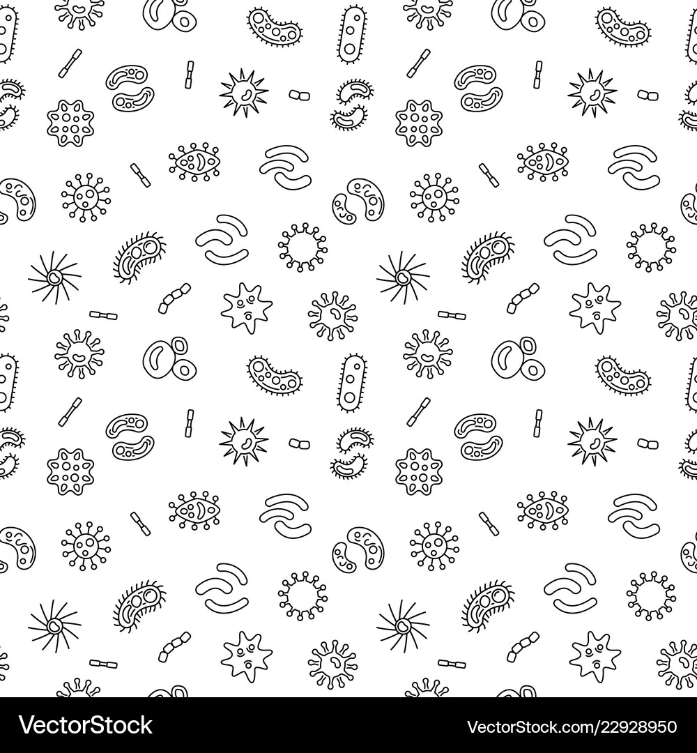 Infection bacteria and virus minimal Royalty Free Vector