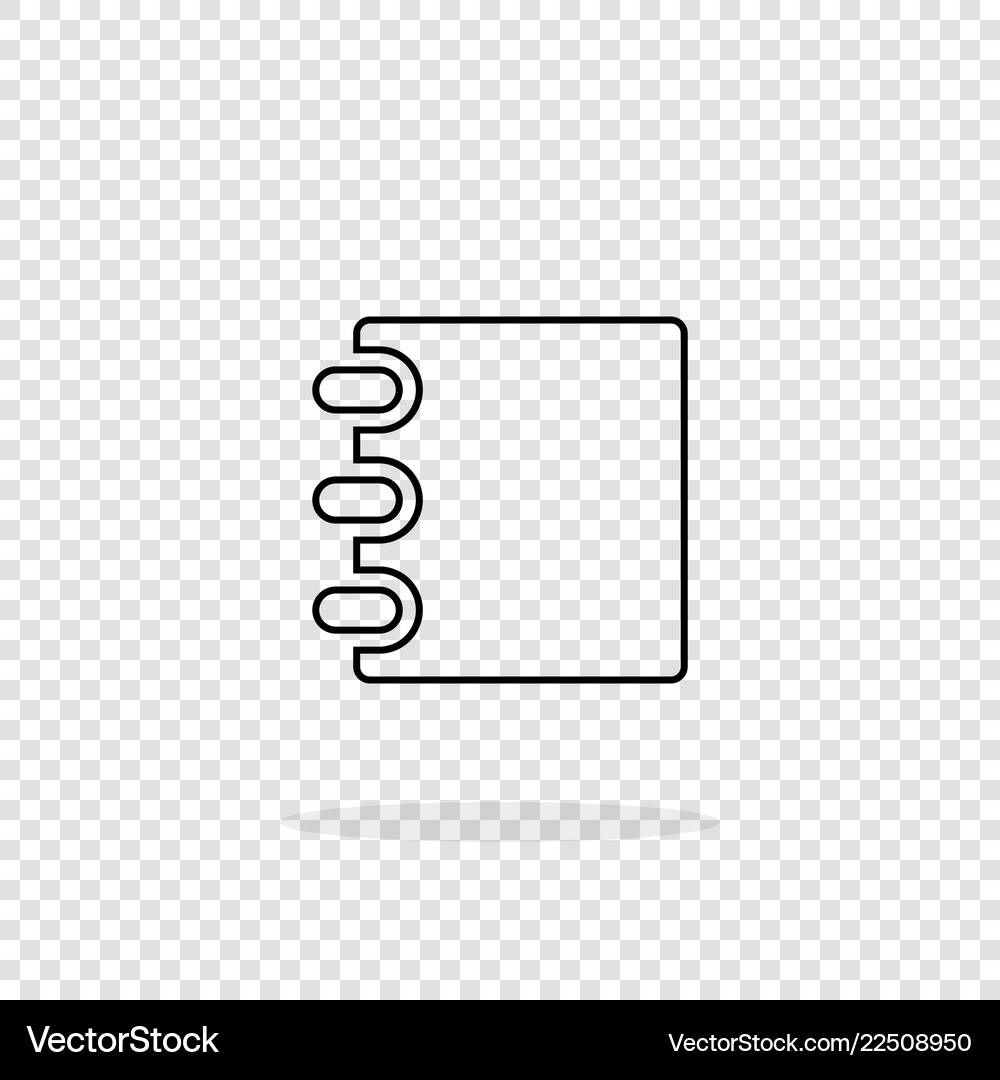 Notebook icon icon in trendy flat style Royalty Free Vector