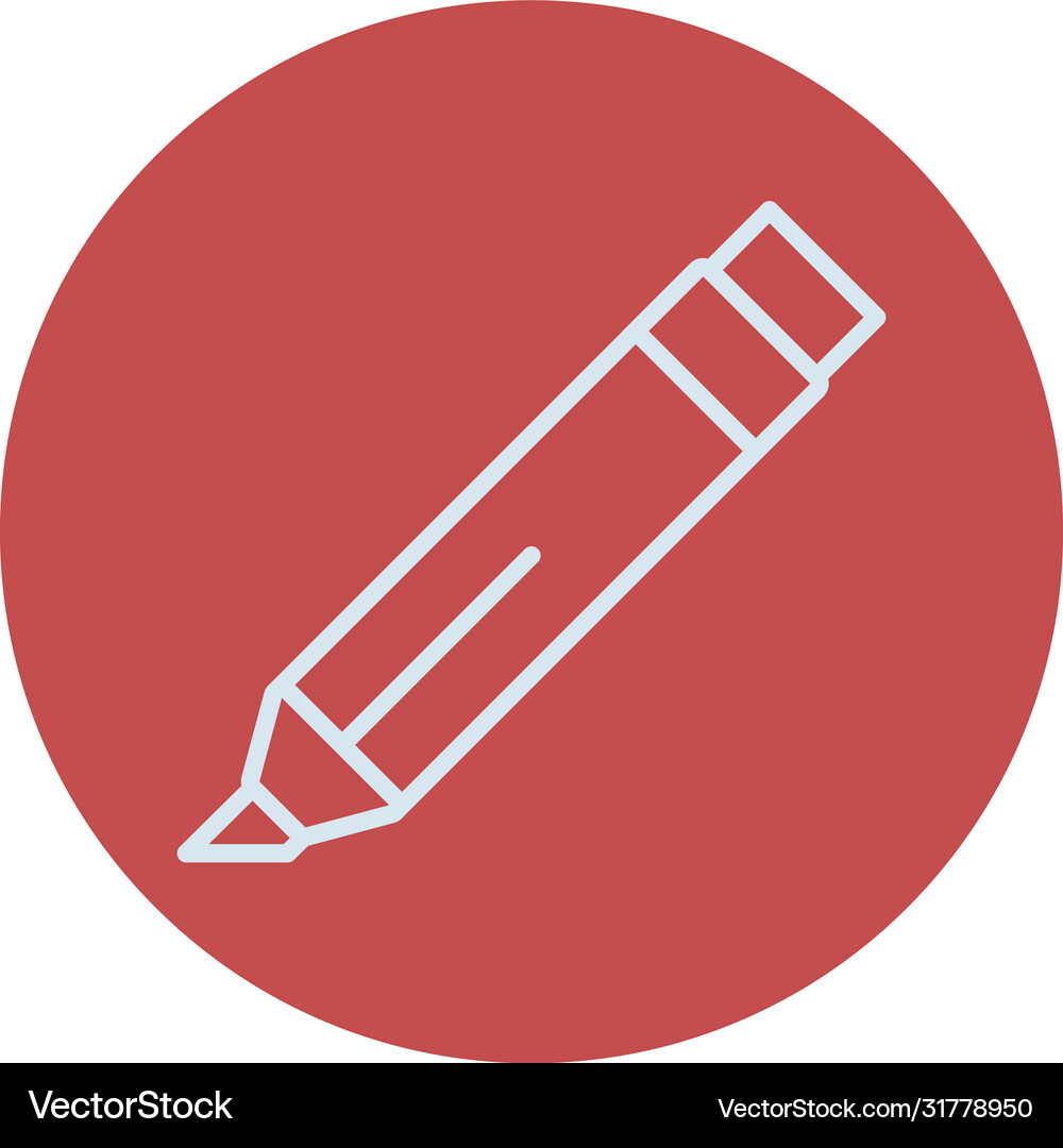 Pencil school supply isolated icon Royalty Free Vector Image