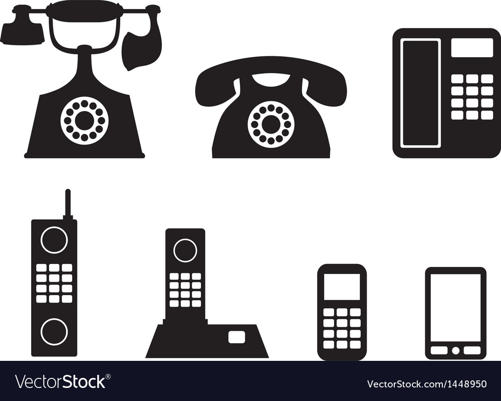 Phone set Royalty Free Vector Image - VectorStock