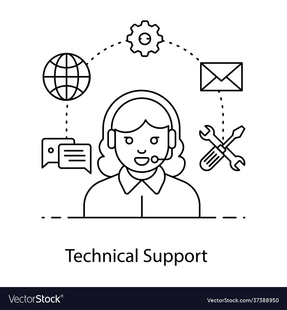 Technical support Royalty Free Vector Image - VectorStock