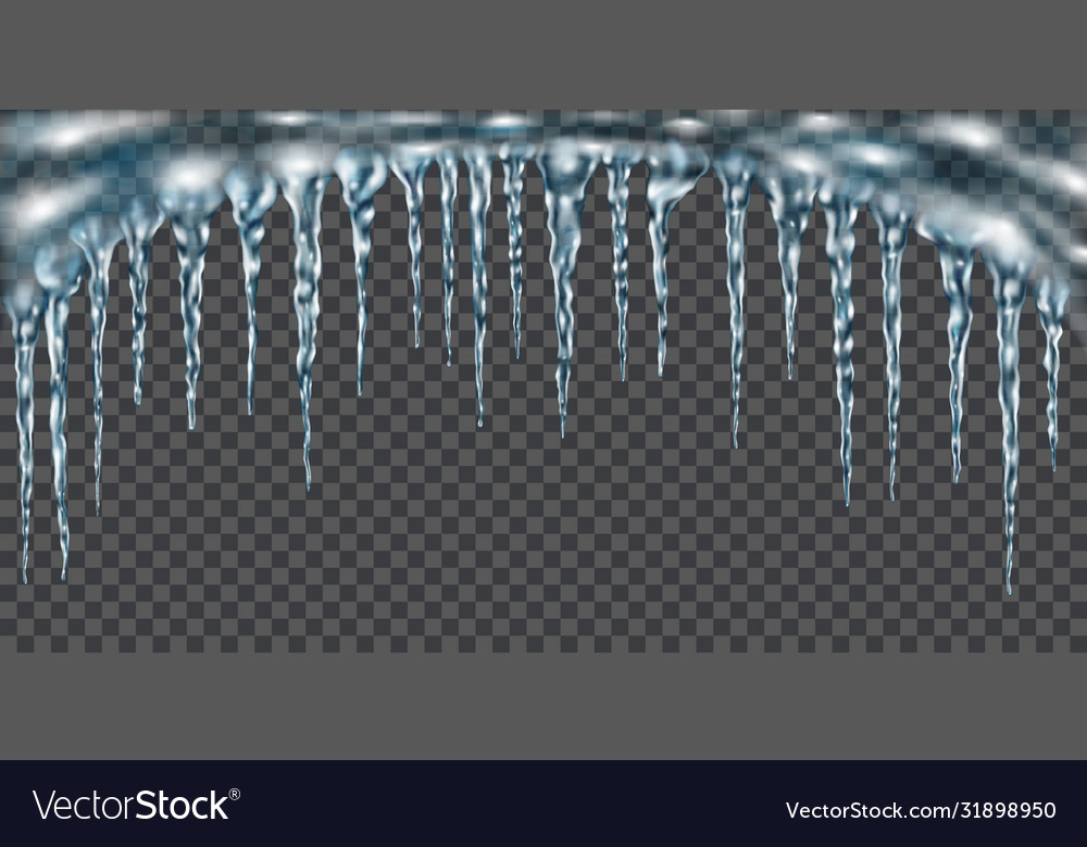 Translucent icicles Royalty Free Vector Image - VectorStock