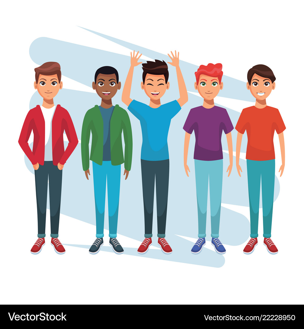 Young people cartoon Royalty Free Vector Image