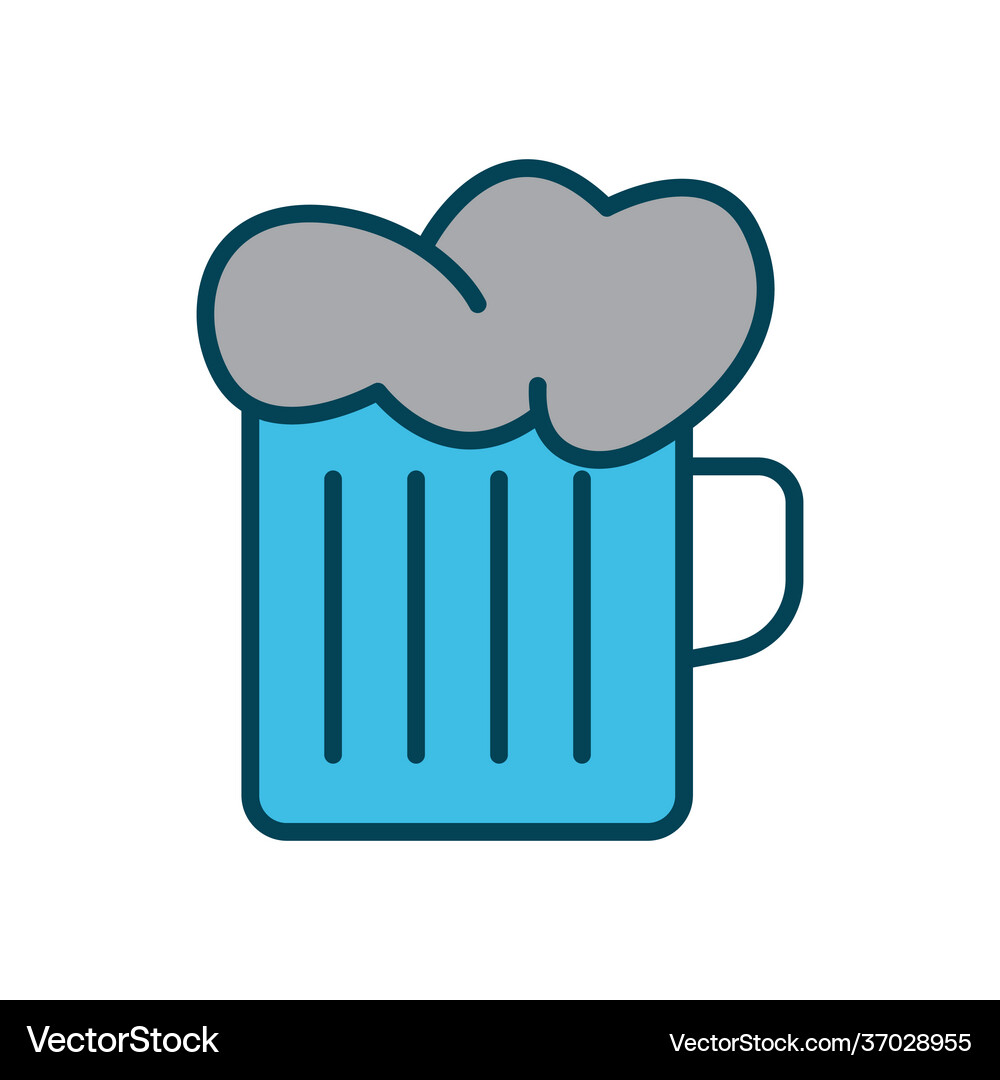 Beer mug lineal color icon element drinks icon Vector Image