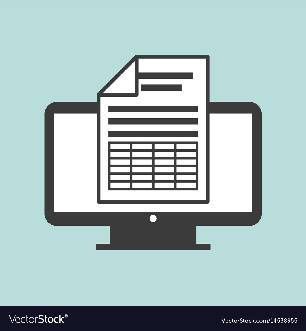 Economy growth desktop computer technology icon Vector Image