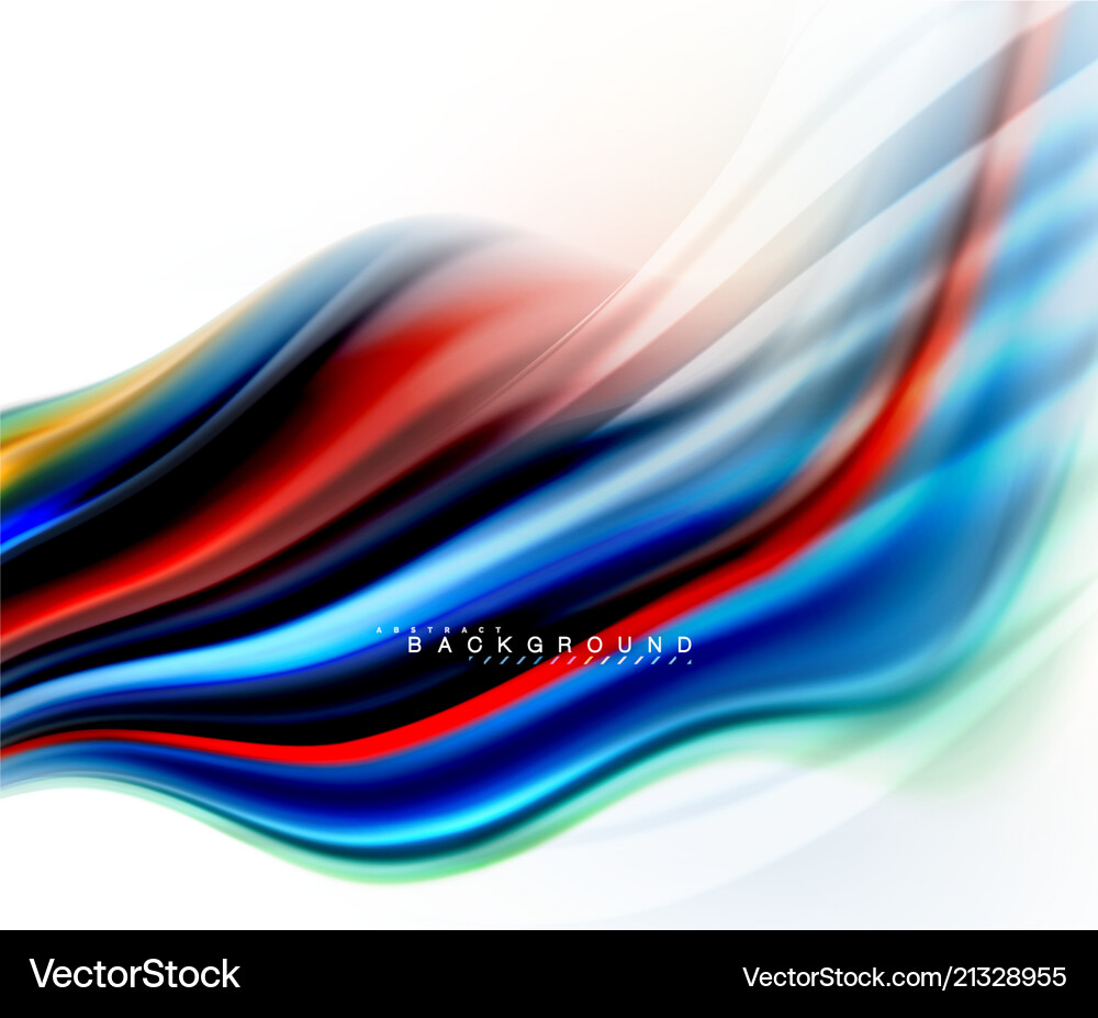 Fluid liquid mixing colors concept on light grey Vector Image