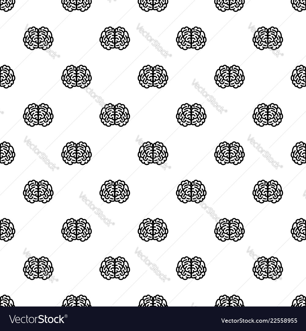 Front side brain pattern seamless Royalty Free Vector Image