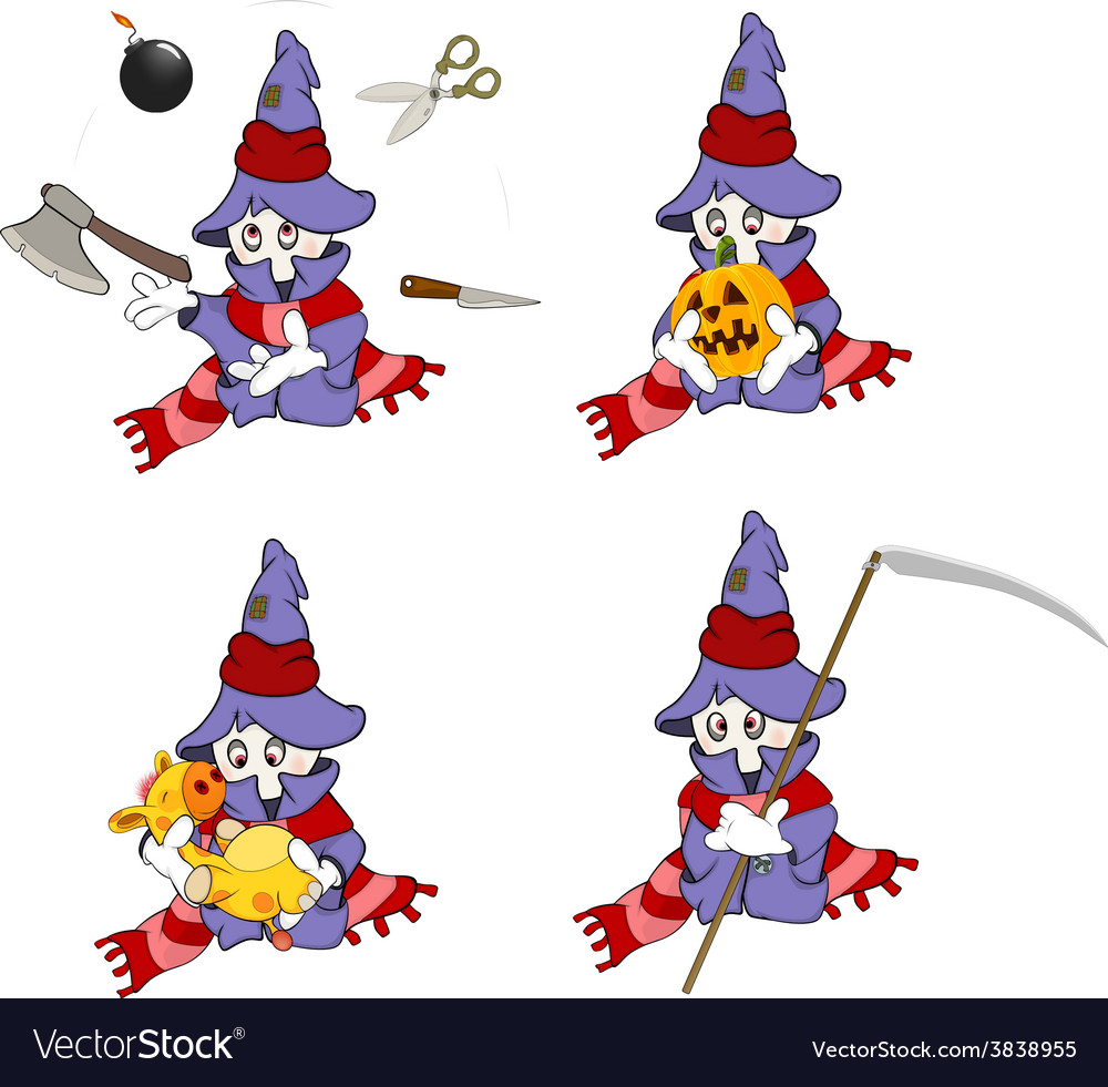 Ghost set Royalty Free Vector Image - VectorStock
