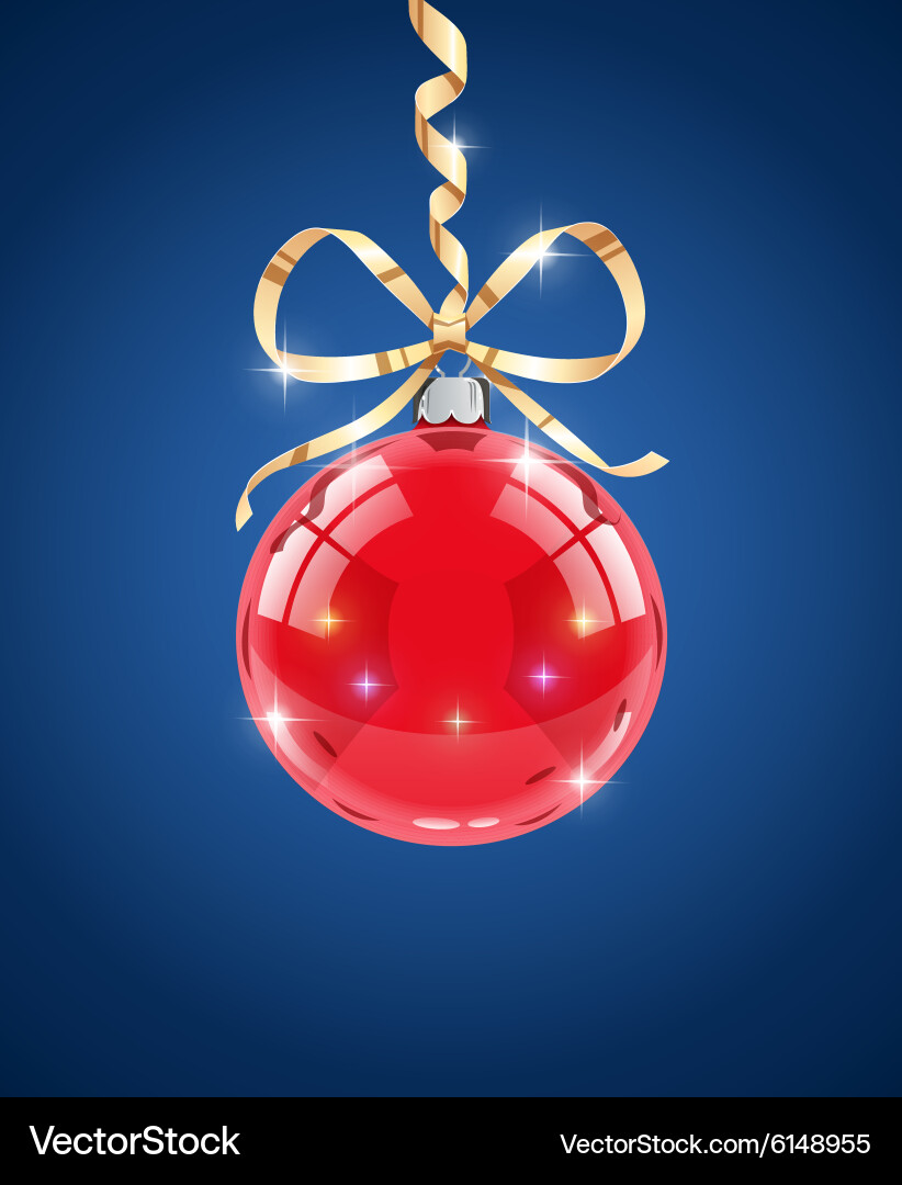 Glass ball decoration Royalty Free Vector Image