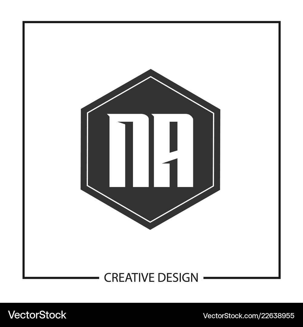 Initial letter na logo template design Royalty Free Vector