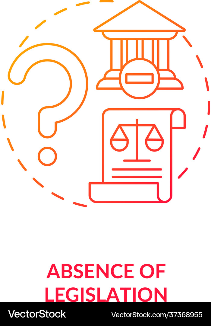 Legislation absence concept icon Royalty Free Vector Image
