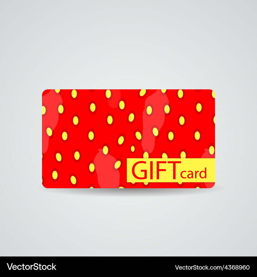 Abstract beautiful strawberry gift card design Vector Image