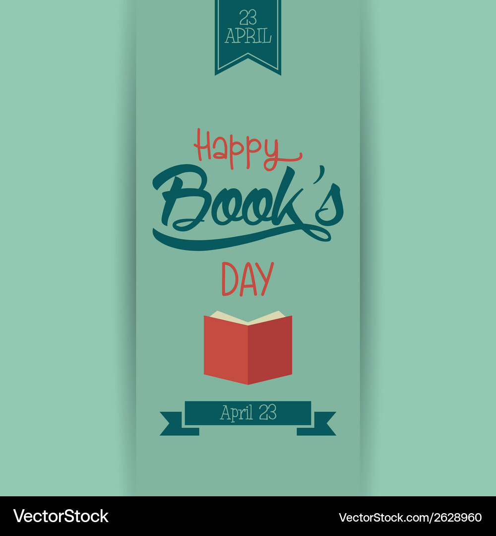 Abstract happy book day on a special background Vector Image