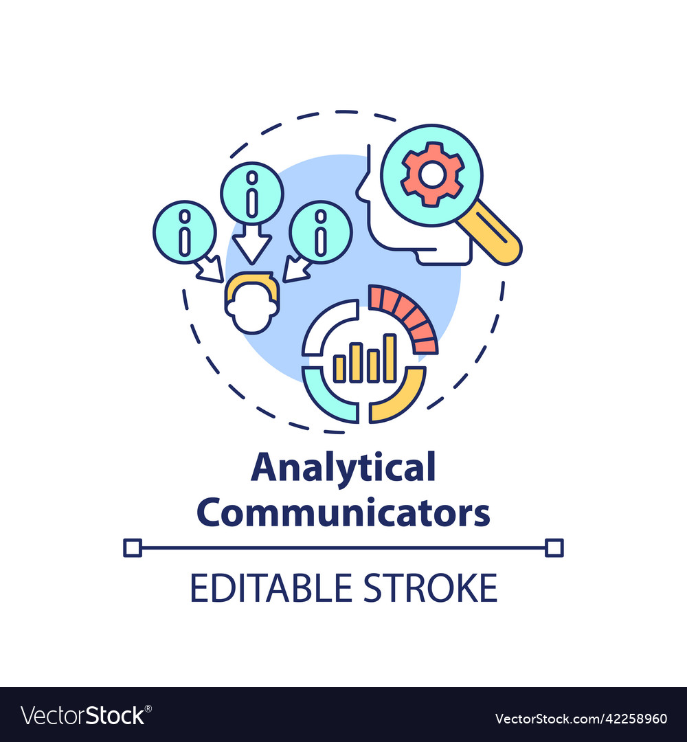 Analytical communicators concept icon Royalty Free Vector Analytical communicators concept icon Royalty Free Vector