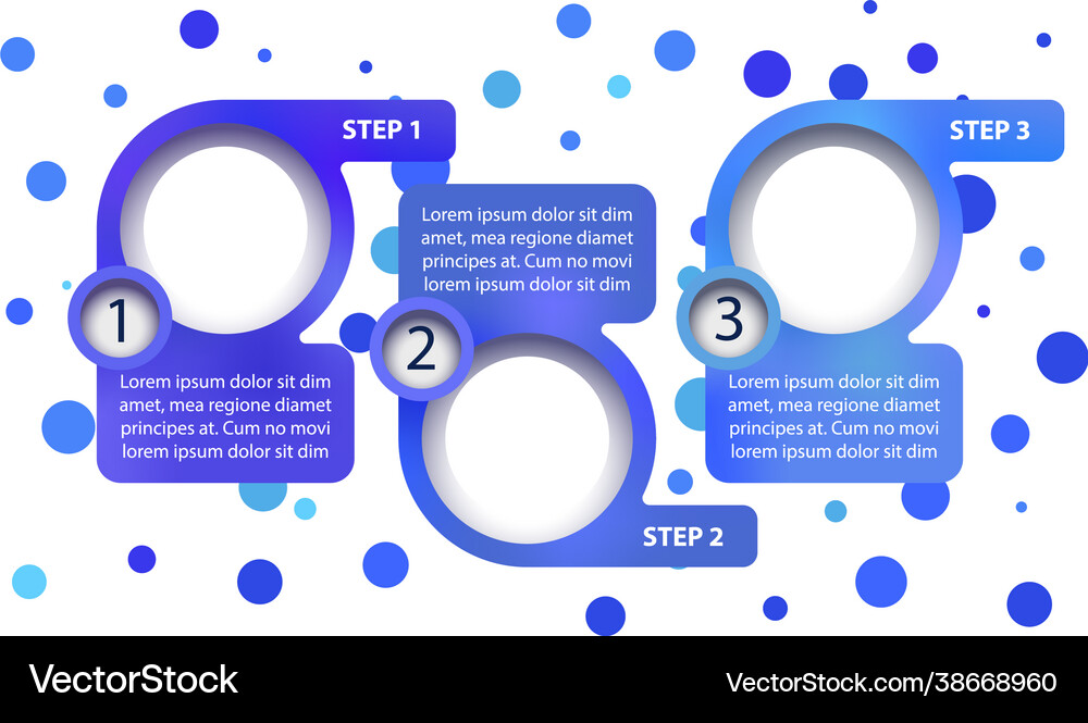 Blue business infographic template Royalty Free Vector Image