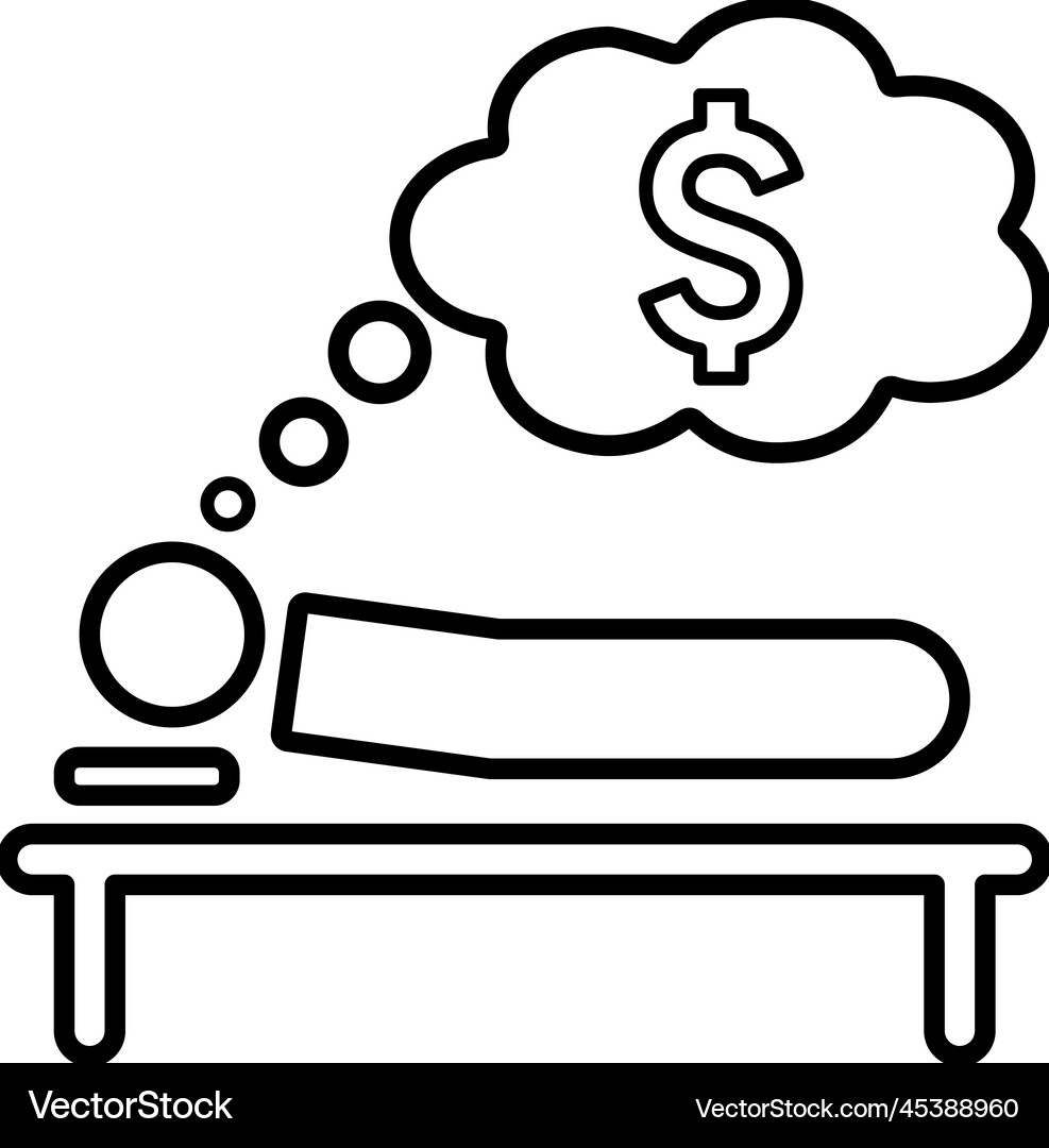 Bubble dream hope outline icon line art Royalty Free Vector