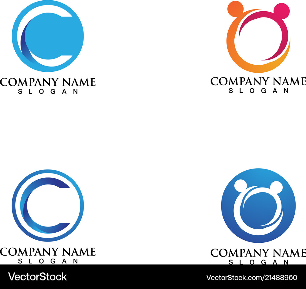 C logo and symbols template Royalty Free Vector Image