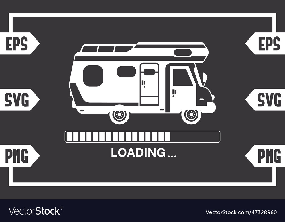 Camping van loading Royalty Free Vector Image - VectorStock