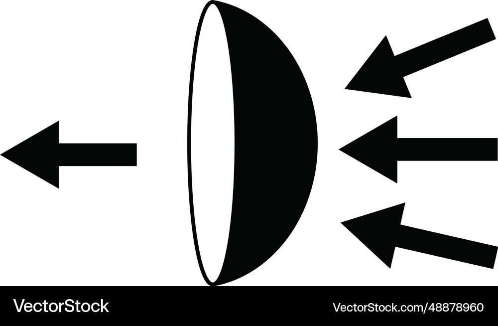 Contact lens light transmission icon dispersion Vector Image
