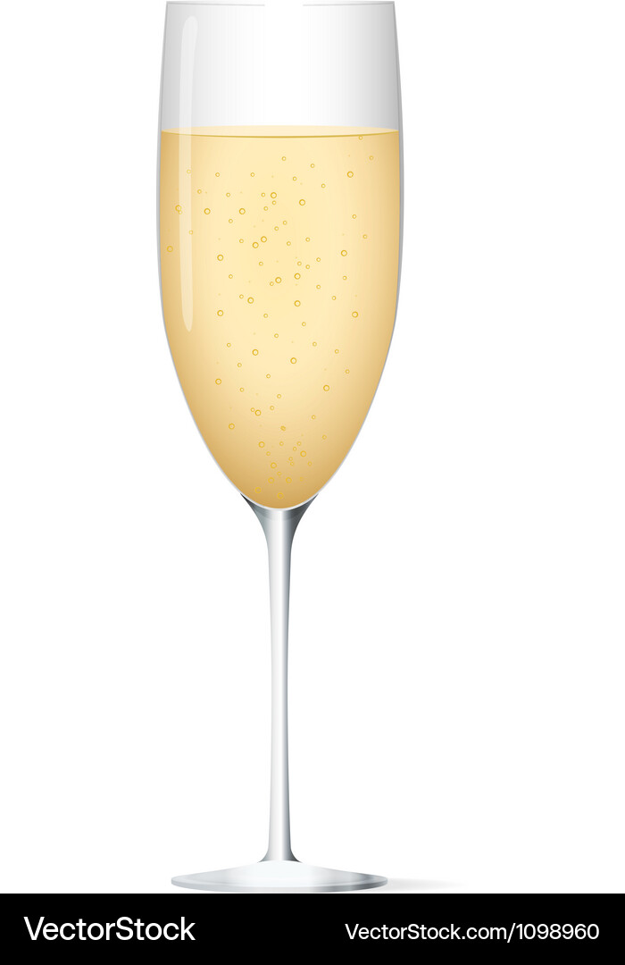 Elegant Champagne Glass Royalty Free Vector Image