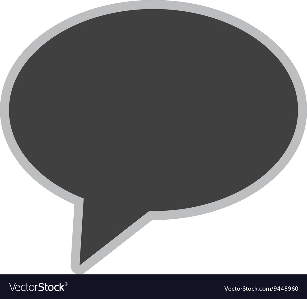 Grey conversation bubble Royalty Free Vector Image