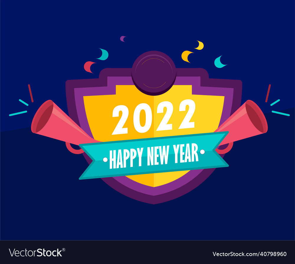Happy new year 2022 holiday Royalty Free Vector Image