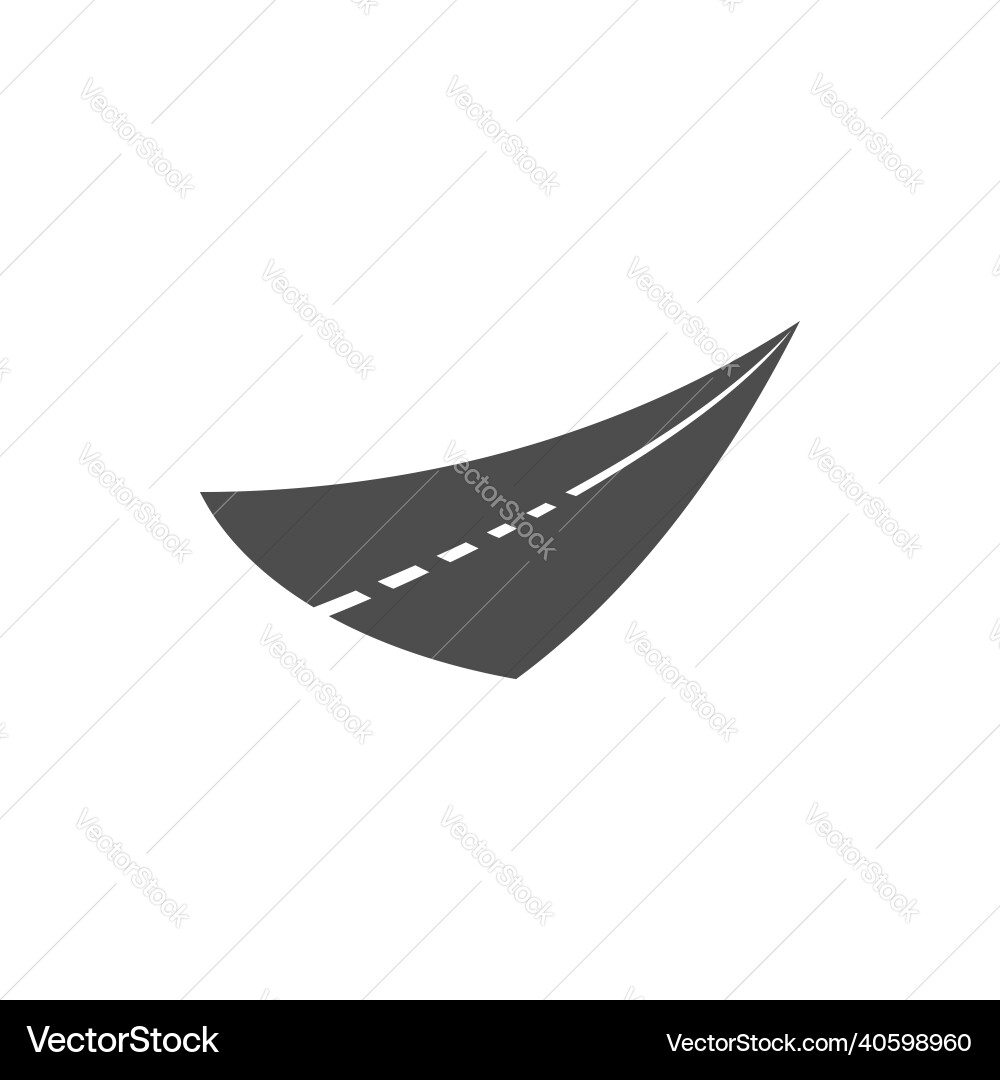 Road speedway highway isolated icon Royalty Free Vector