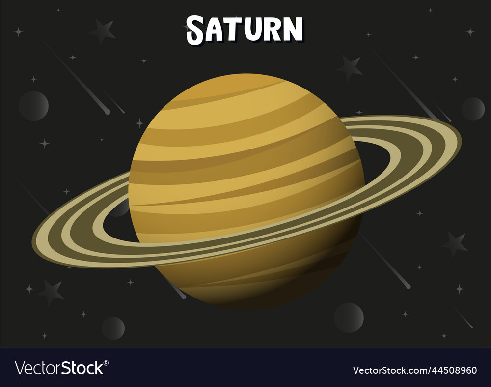 Saturn planet Royalty Free Vector Image - VectorStock
