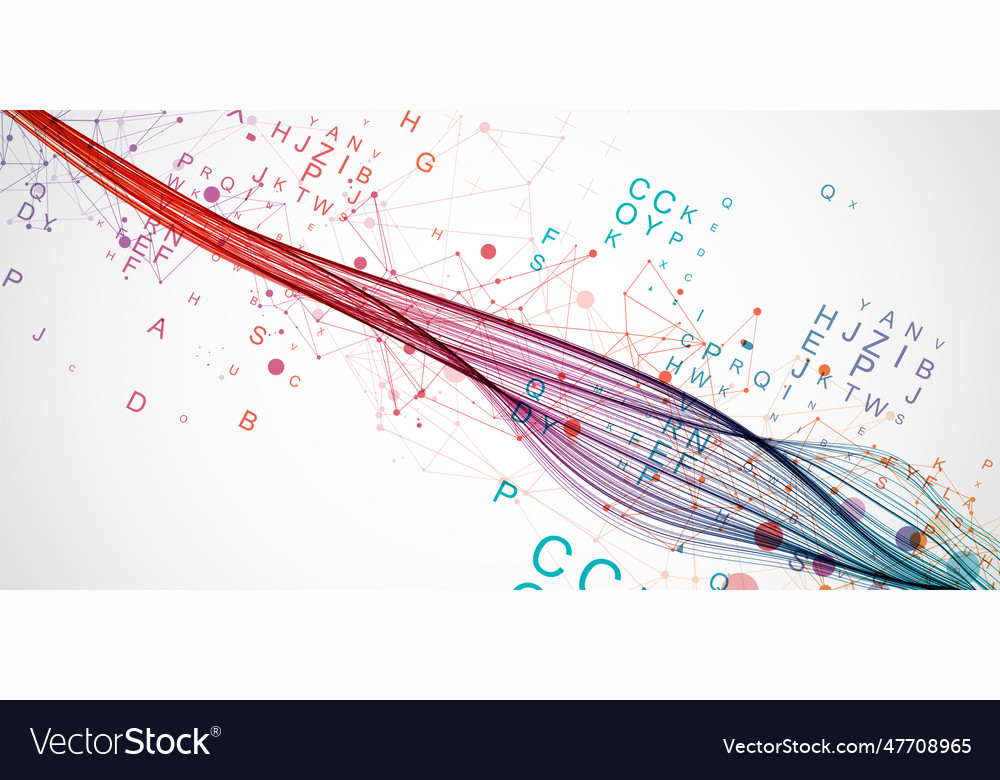 Abstract flowing wave lines design element Vector Image