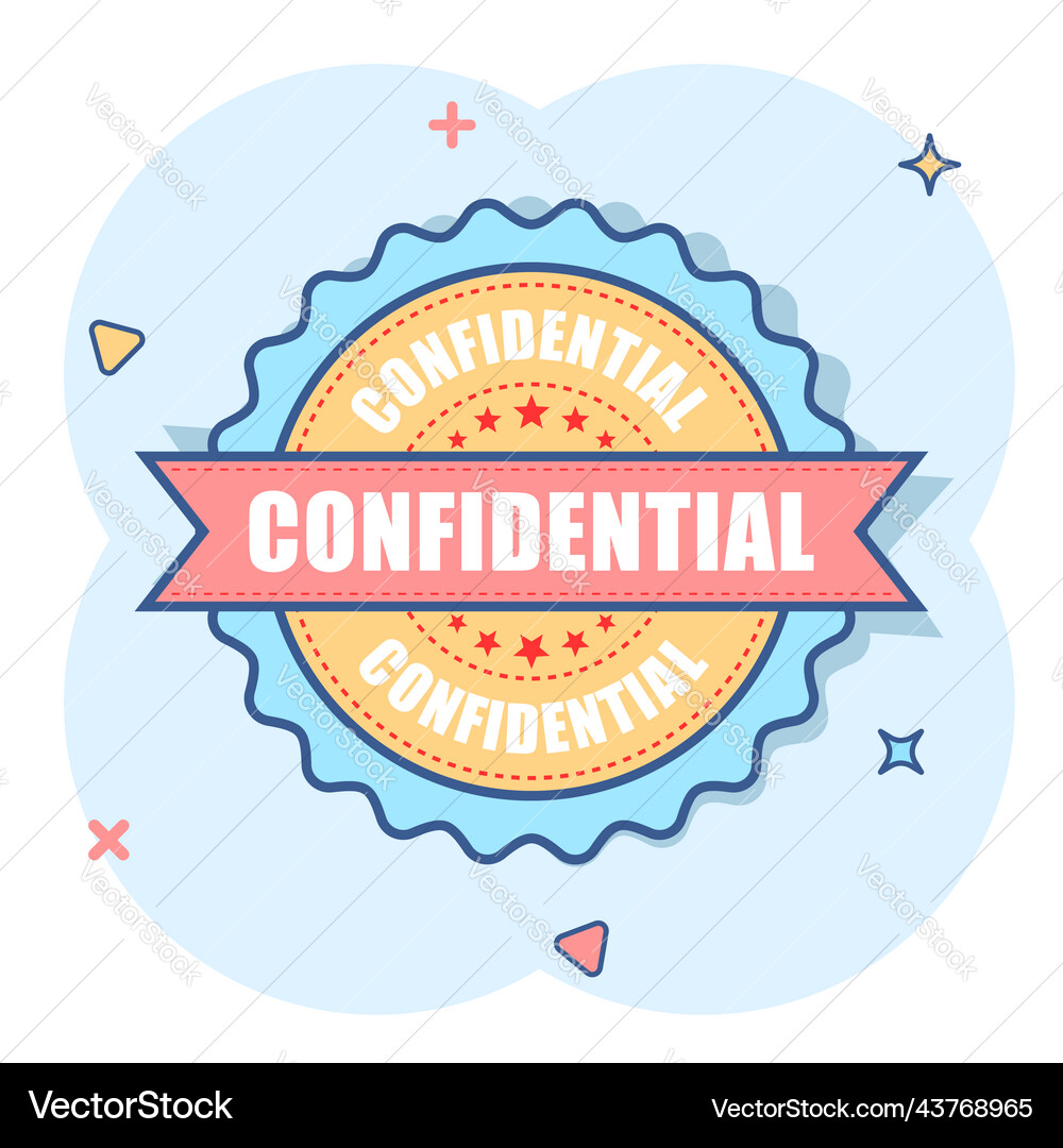 Confidential grunge rubber stamp on white Vector Image