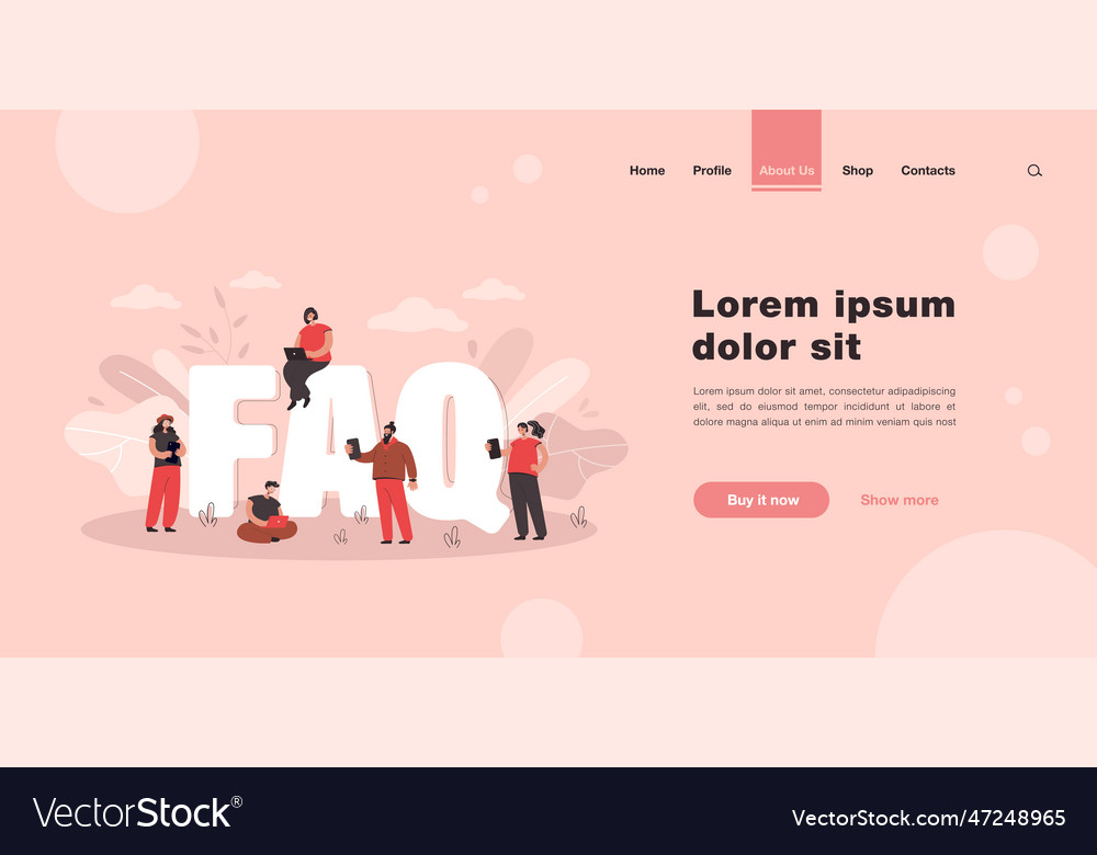 Faq flat Royalty Free Vector Image - VectorStock