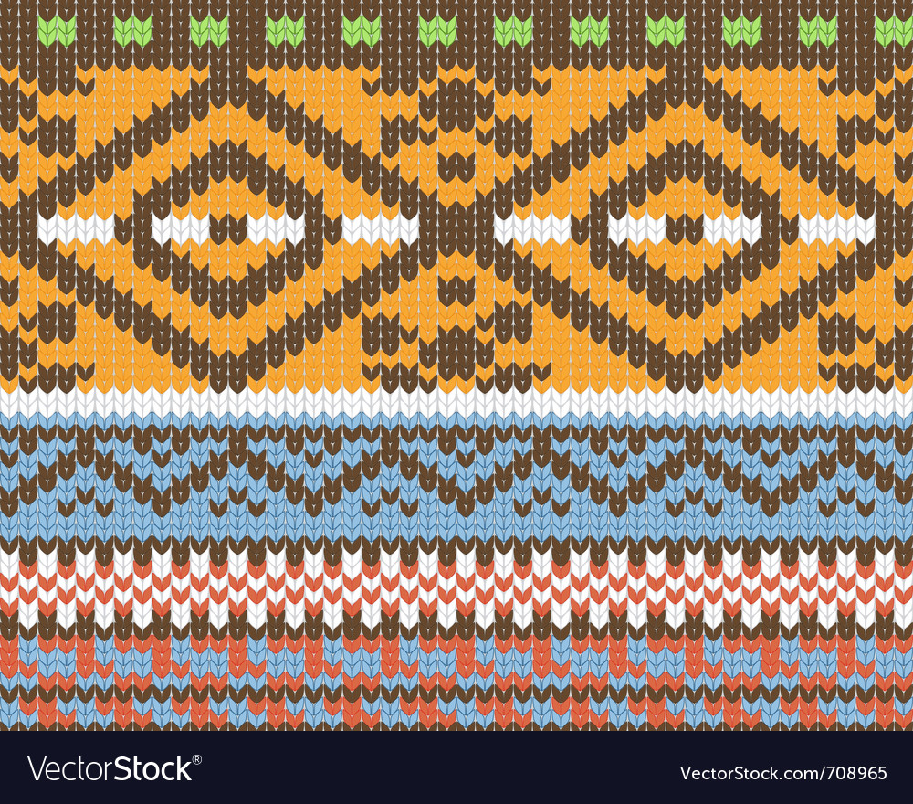 Knitted pattern Royalty Free Vector Image - VectorStock