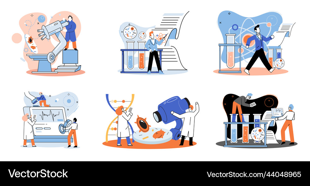 Medical research laboratory diagnostic services Vector Image