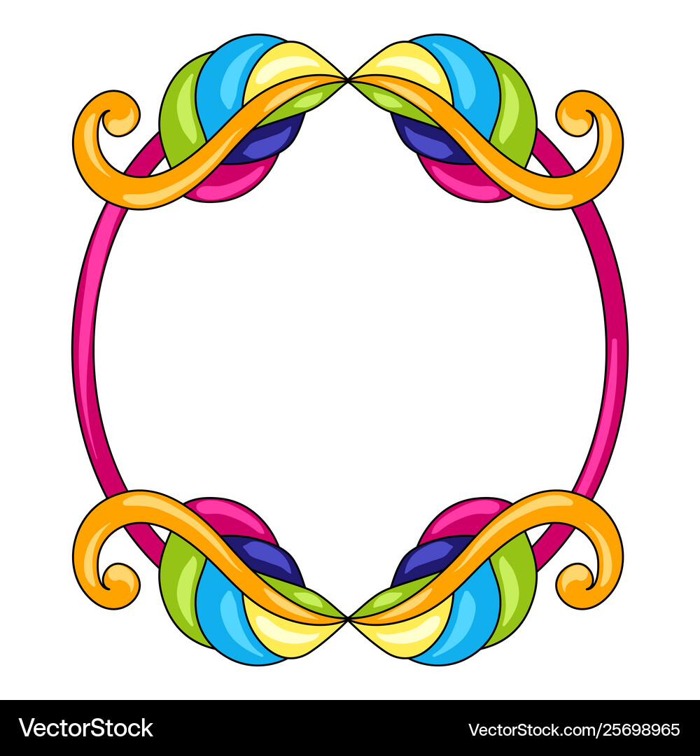 Mexican decorative frame with ornamental swirls Vector Image