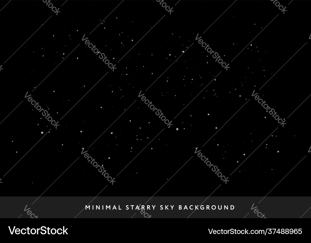 Minimal starry night sky background - few stars Vector Image