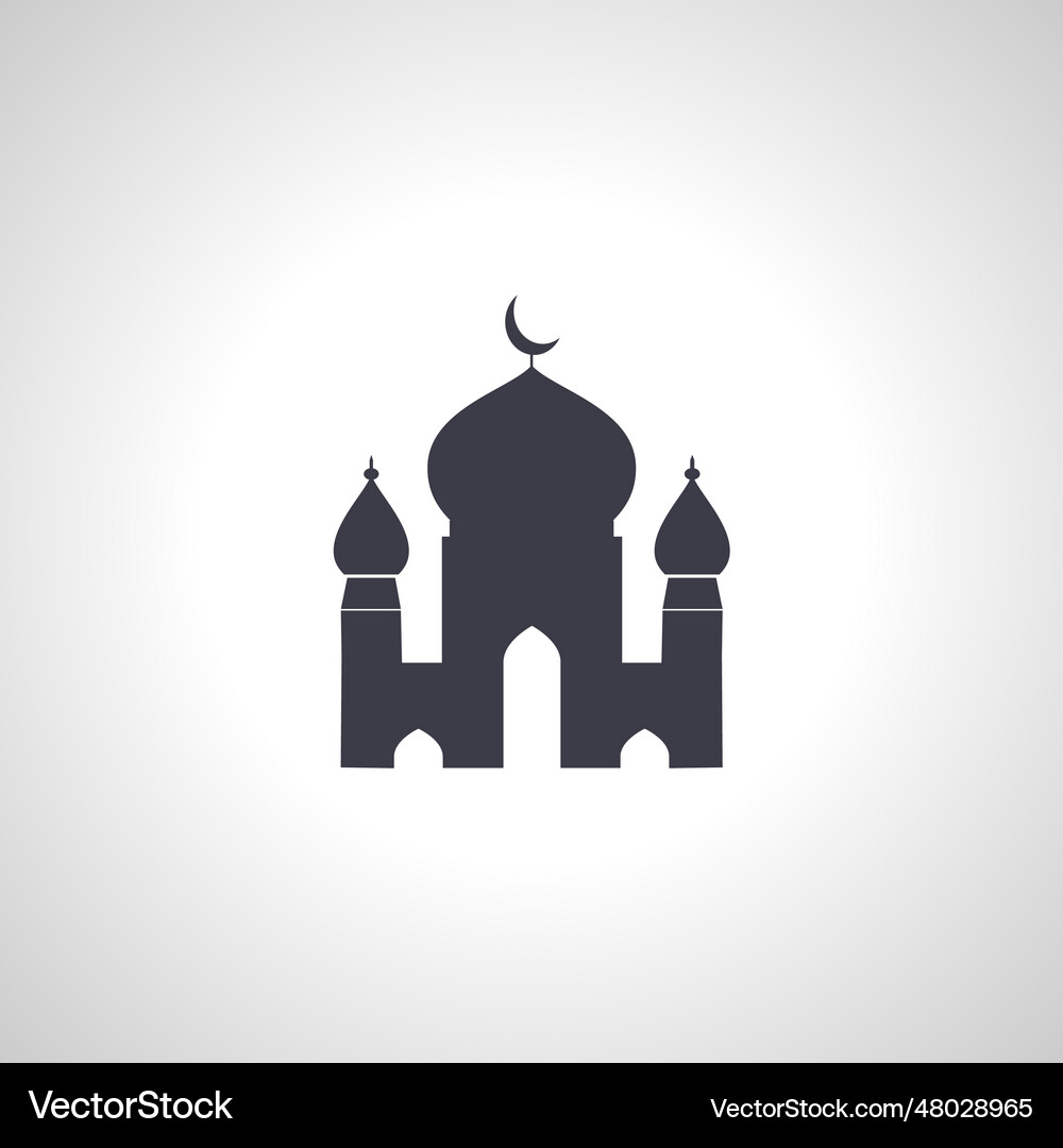 Mosque icon islamic isolated icon Royalty Free Vector Image