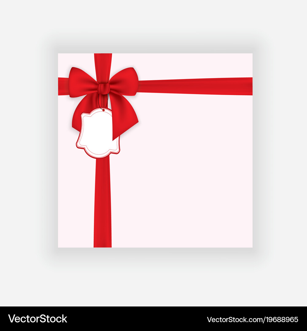 Realistic red bow and ribbon isolated Royalty Free Vector
