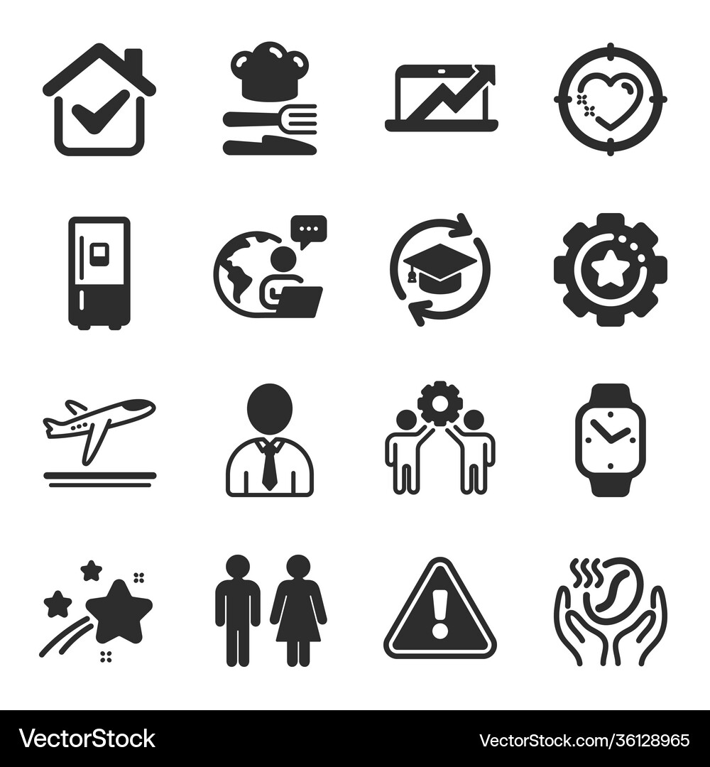 Set business icons such as human continuing Vector Image
