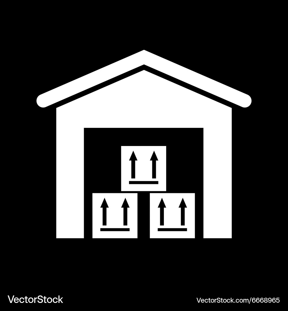 Warehouse icon storehouse and logistic symbol Vector Image