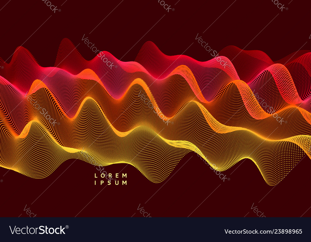 Wave background abstract 3d technology style Vector Image