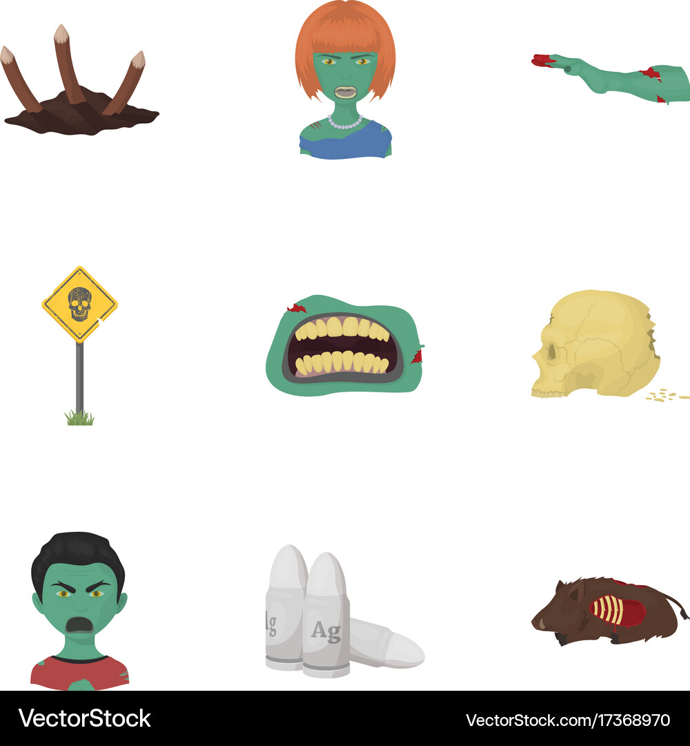 Apocalypse killed survival and other web icon Vector Image
