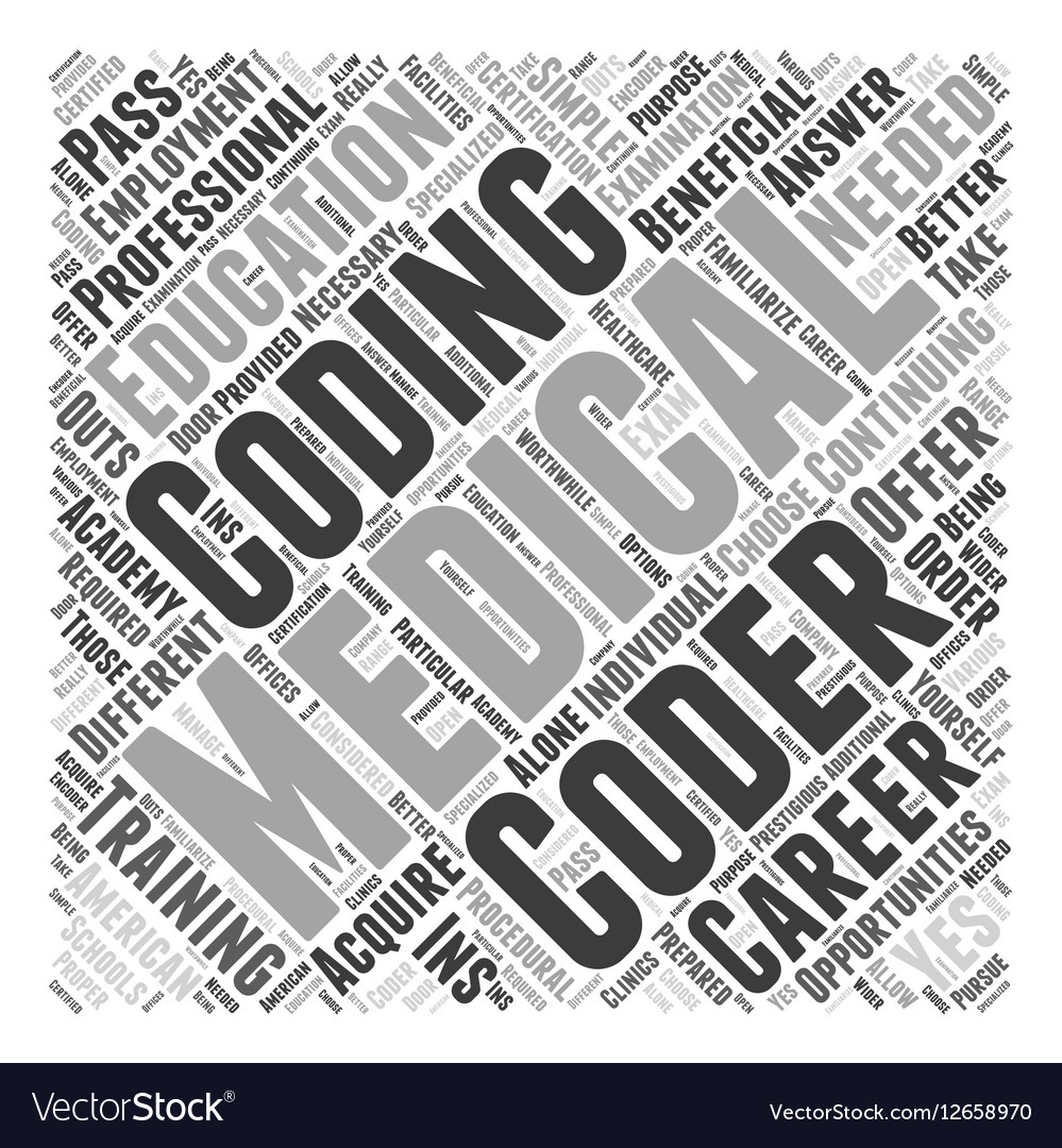 Are continuing education okay for medical coding Vector Image